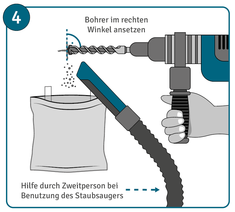 Tipps fürs Beton bohren: So gelingen saubere Bohrlöcher